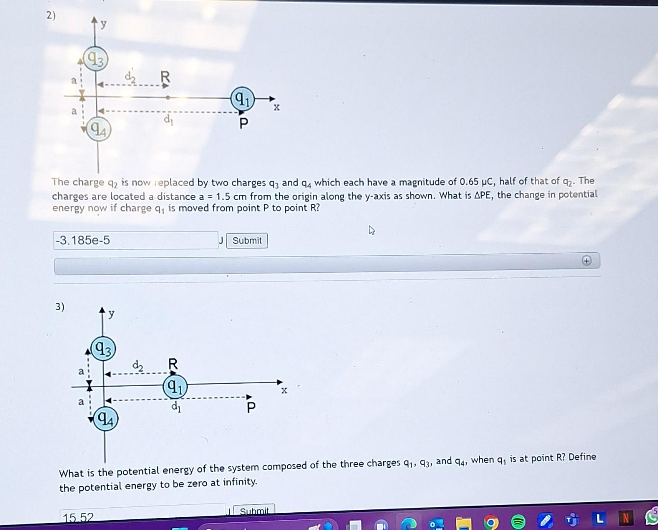 Solved A point charge q2=1.3μC is fixed at the origin of a | Chegg.com