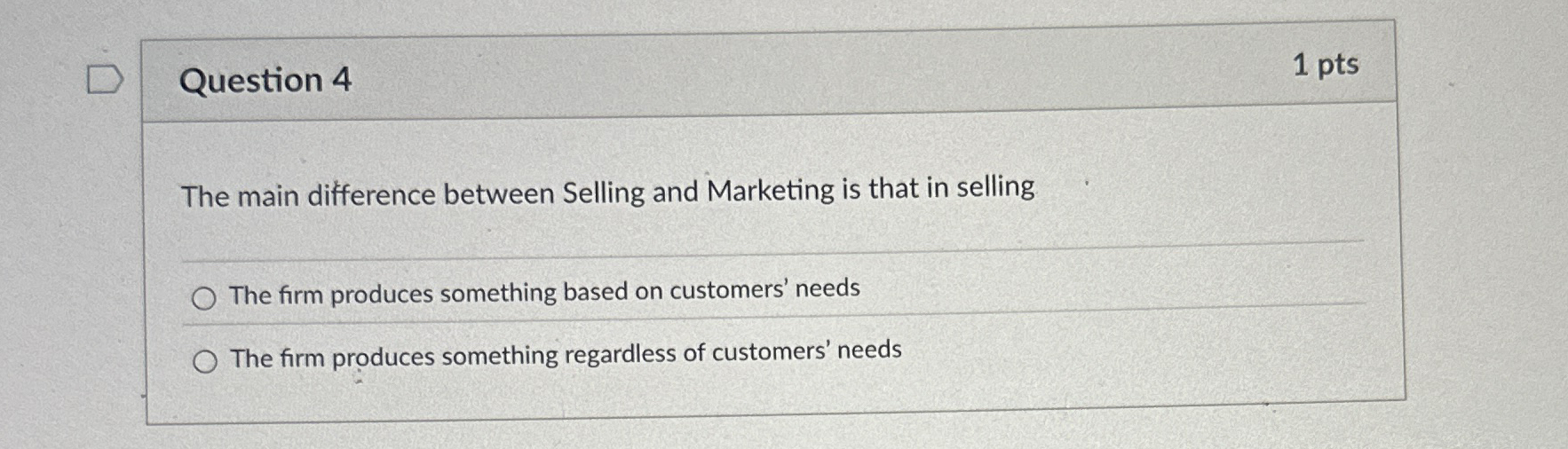Solved Question 4The main difference between Selling and | Chegg.com