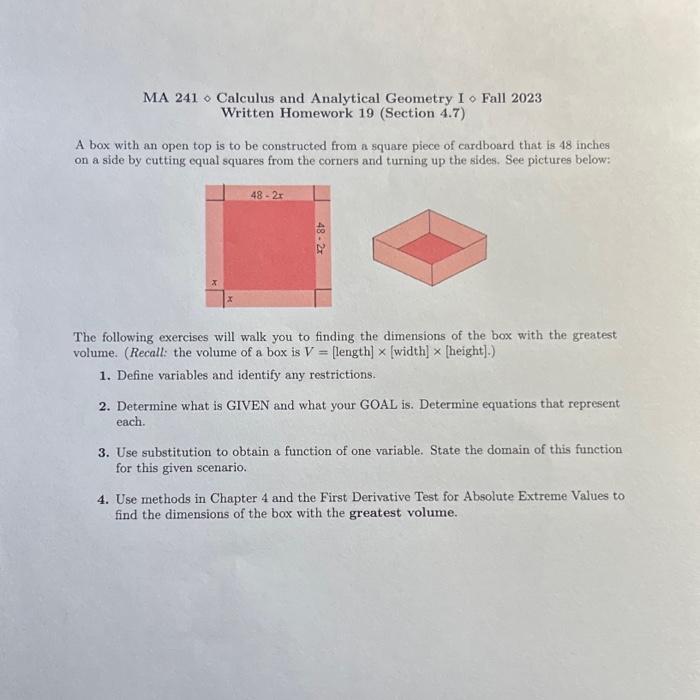 Solved MA 241∘ Calculus and Analytical Geometry I ∘ Fall | Chegg.com