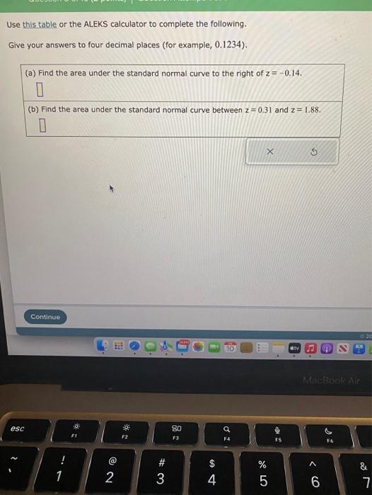 Solved Use this table or the ALEKS calculator to complete | Chegg.com