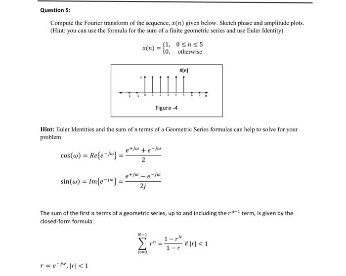 Solved Compute the Fourier transform of the sequence, x(n) | Chegg.com