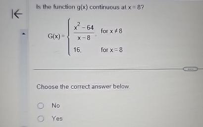 Solved Is the function g(x) ﻿continuous at | Chegg.com