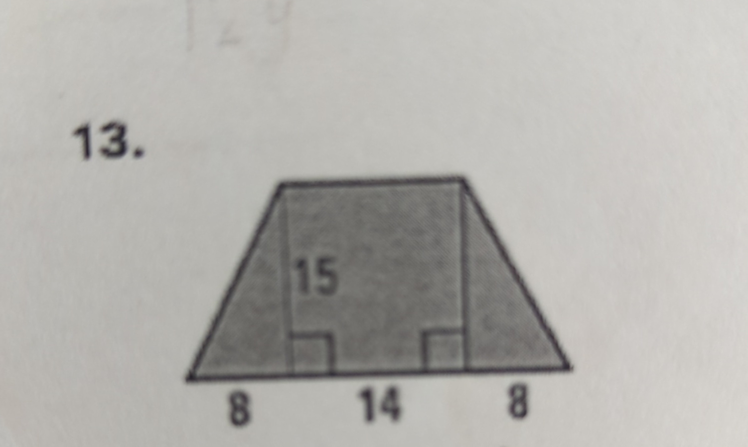 Solved Find the area of the trapezoid? | Chegg.com