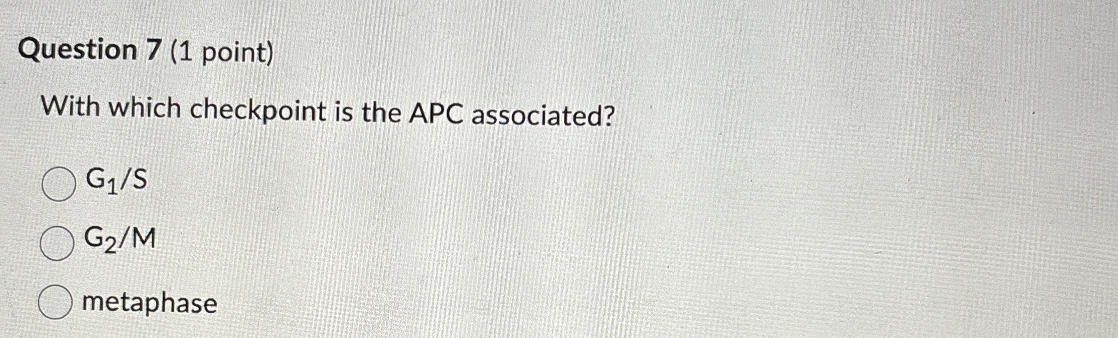 Solved Question 7 (1 point)With which checkpoint is the APC | Chegg.com Solved Question 7 (1 point)With which checkpoint is the APC | Chegg.com