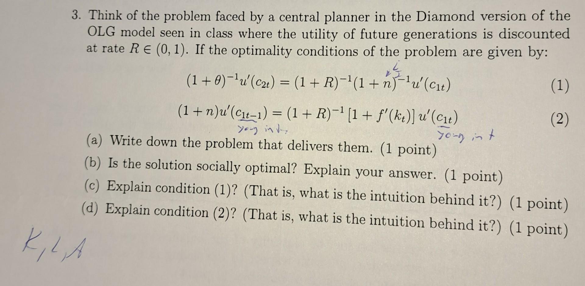Solved 3. Think of the problem faced by a central planner in | Chegg.com