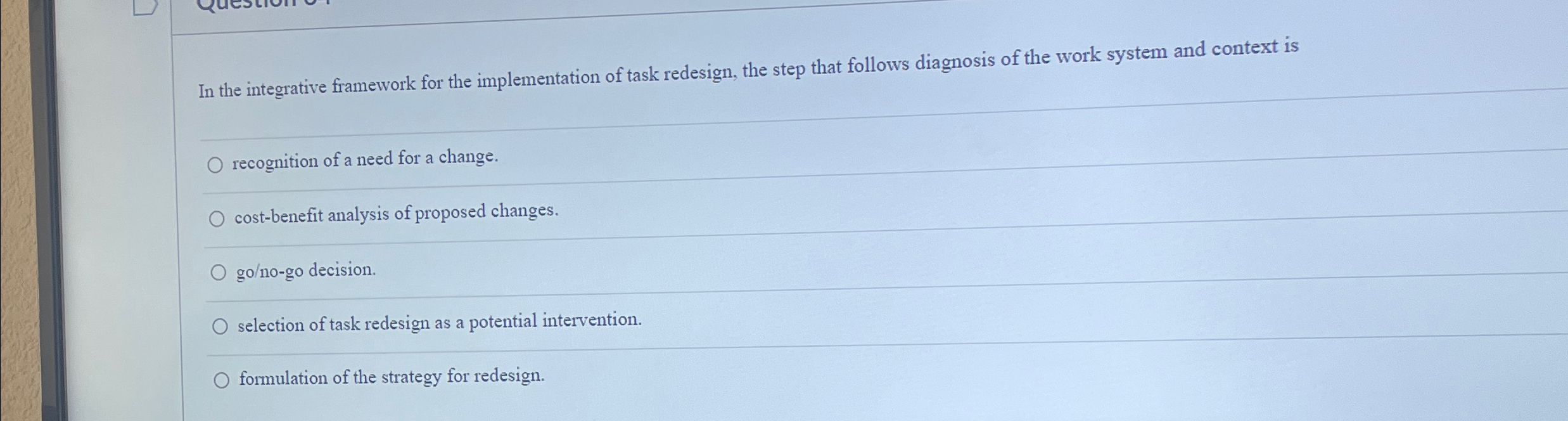 Solved In the integrative framework for the implementation | Chegg.com
