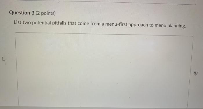 Solved Question 3 (2 points) List two potential pitfalls | Chegg.com