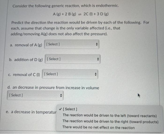 Solved Consider the following generic reaction, which is | Chegg.com