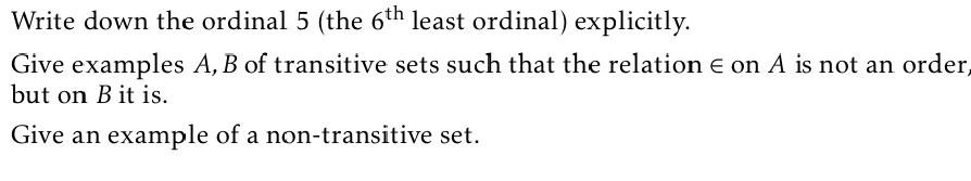 Solved Write down the ordinal 5 (the 6th least ordinal) | Chegg.com