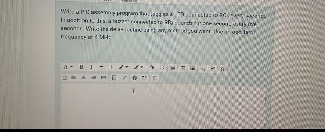 Solved Write a PIC assembly program that toggles a LED | Chegg.com