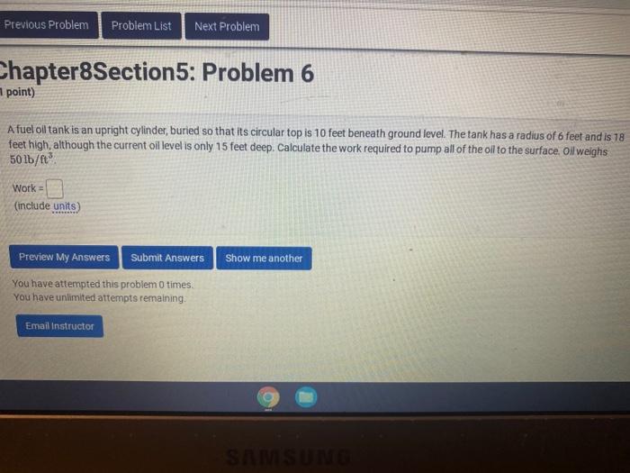 Solved A fuel oil tank is an upright cylinder, buried so | Chegg.com