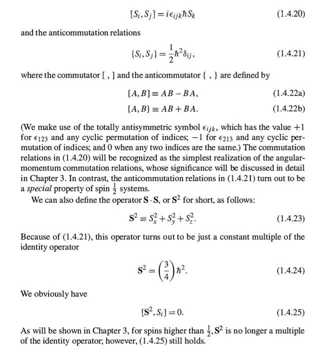 Solved The operators Sx and Sy, together with Sz given | Chegg.com