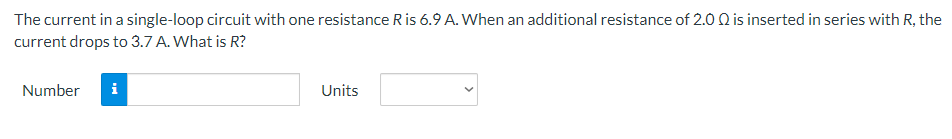 Solved The current in a single-loop circuit with one | Chegg.com