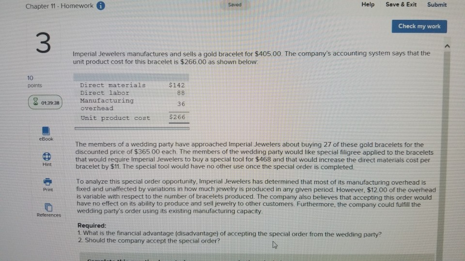 Solved Saved Chapter 11 - Homework Help Save & Exit Submit | Chegg.com