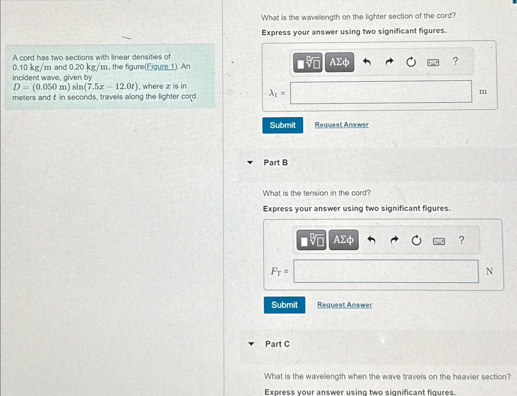 Solved What is the wavelength on the lighter section of the | Chegg.com