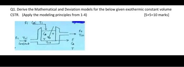 Solved Q1. Derive the Mathematical and Deviation models for | Chegg.com