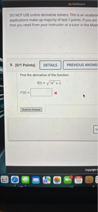 Solved 108 30 DO NOT USE online derivative solvers. This is | Chegg.com