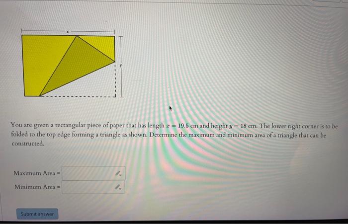 Solved You Are Given A Rectangular Piece Of Paper That Has 7567