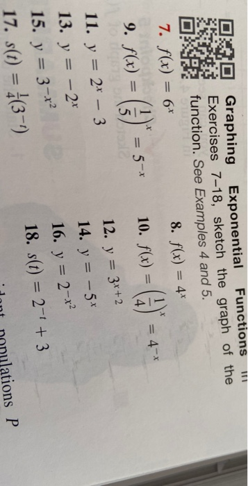 Solved O function. OXO Graphing Exponential Functions in | Chegg.com
