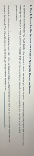 Solved Step 2: Determine the Purpose, and Select an | Chegg.com