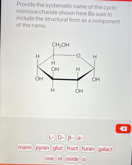 Solved Provide the systematic name of the cyclic | Chegg.com