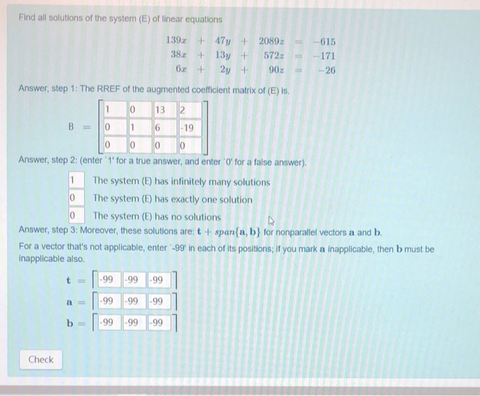 Solved Find All Solutions Of The System E Of Linear