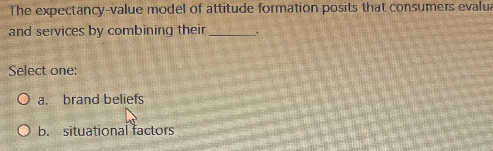 Solved The expectancy-value model of attitude formation | Chegg.com