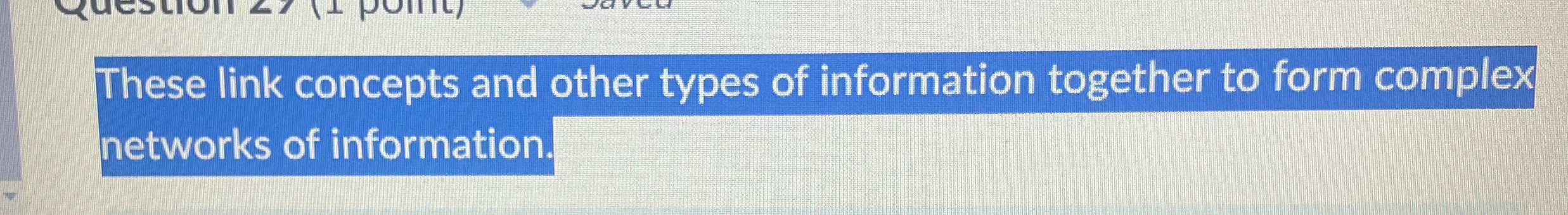 Solved These link concepts and other types of information | Chegg.com