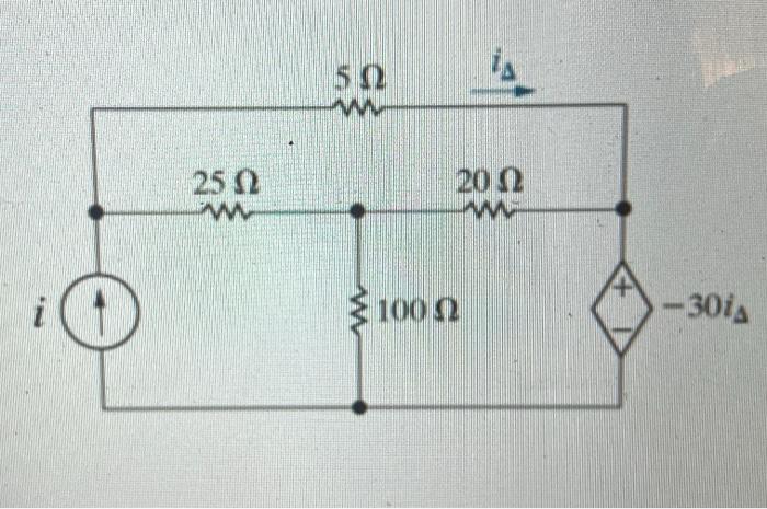 Solved Consider the circuit. Suppose i=3.2AUse the mesh | Chegg.com