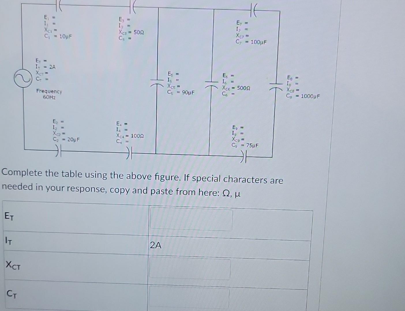 Complete the table using the above figure. If special | Chegg.com