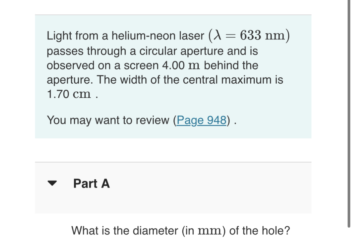 Solved Light from a helium-neon laser | Chegg.com
