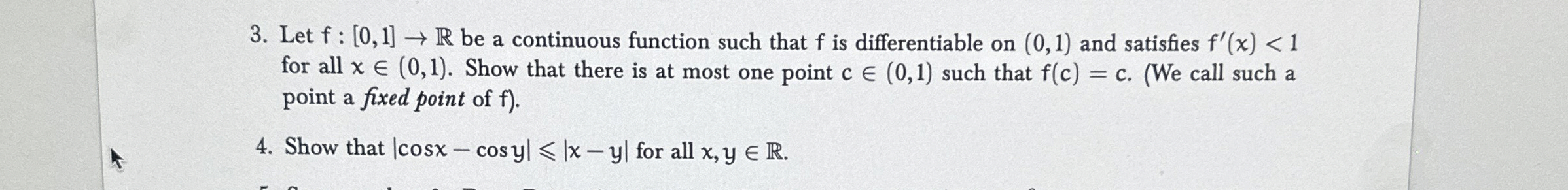 Solved Let f:[0,1]→R ﻿be a continuous function such that f | Chegg.com