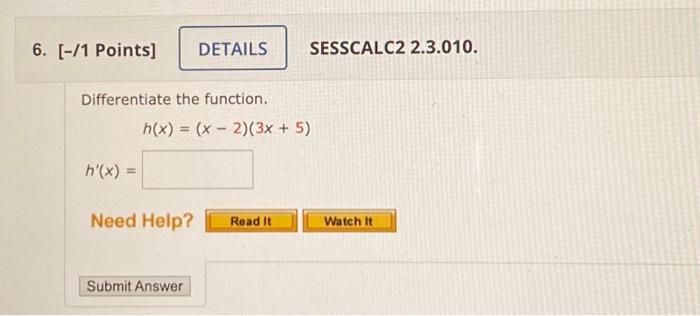 Solved Differentiate the function. | Chegg.com