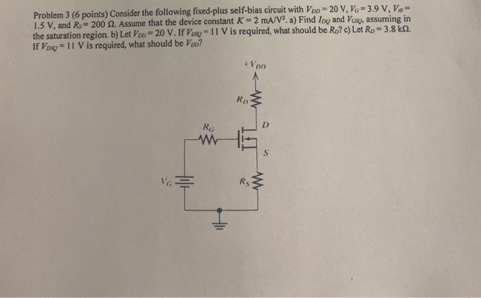 Solved Problem 3 ( 6 points) Consider the following | Chegg.com