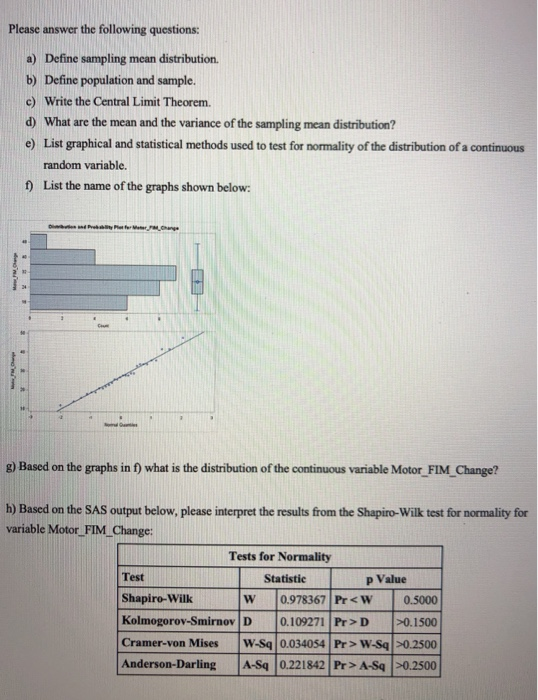 Solved Please answer the following questions: a) Define | Chegg.com