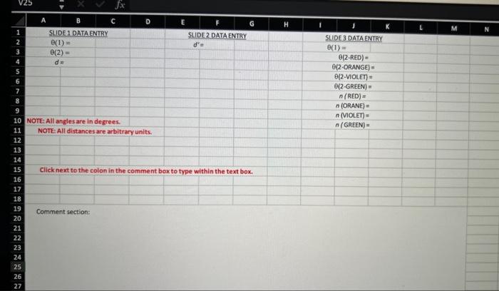 Instructions for each slide 1. Open up the Excel file | Chegg.com