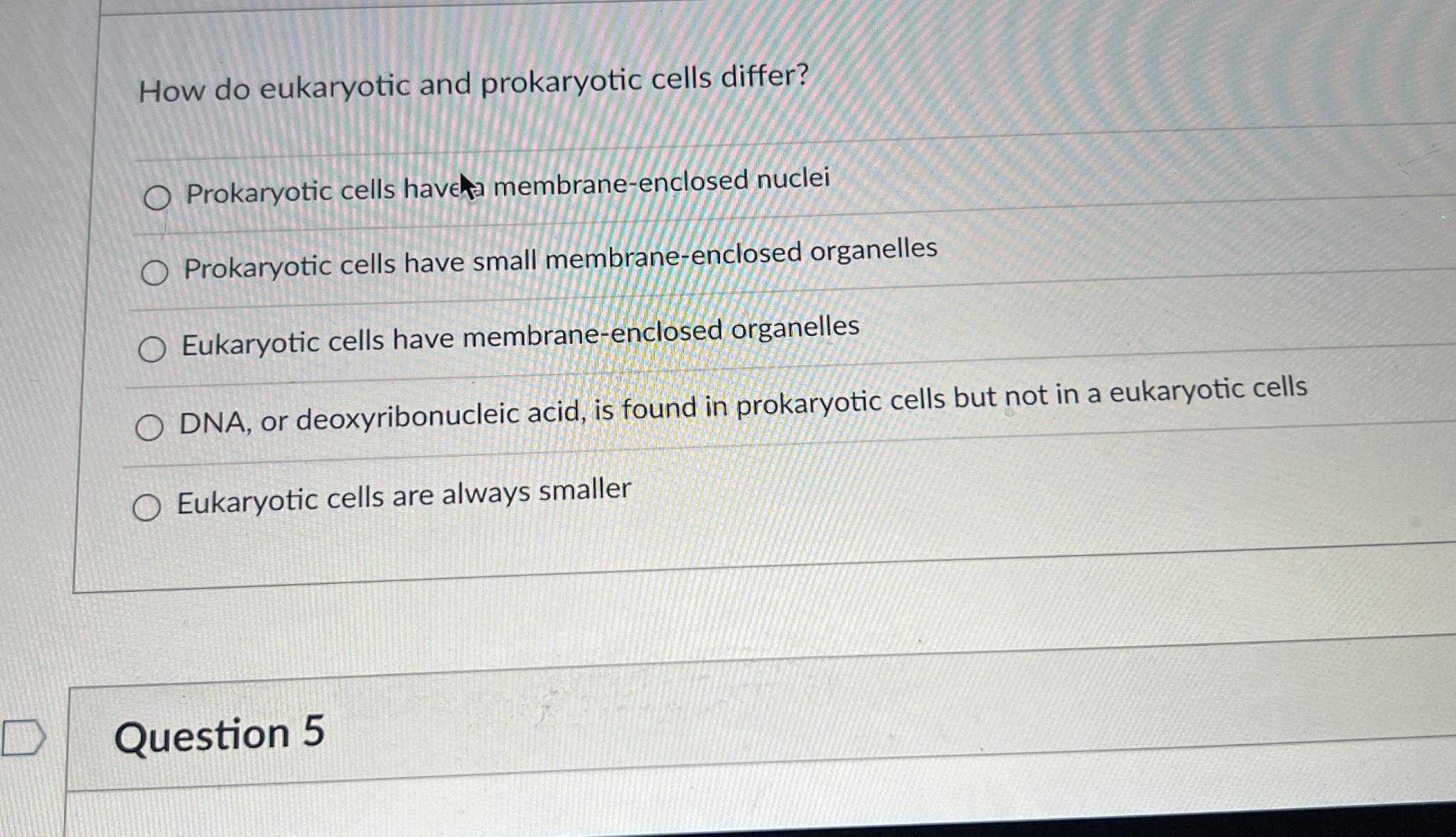 Solved How do eukaryotic and prokaryotic cells | Chegg.com