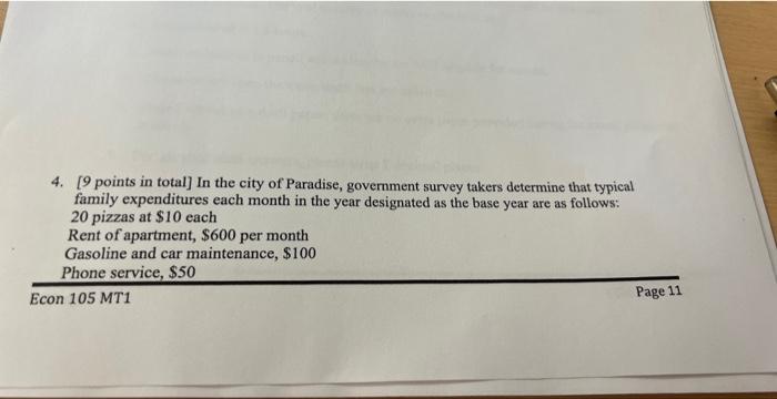 Solved 4. [9 points in total] In the city of Paradise, | Chegg.com