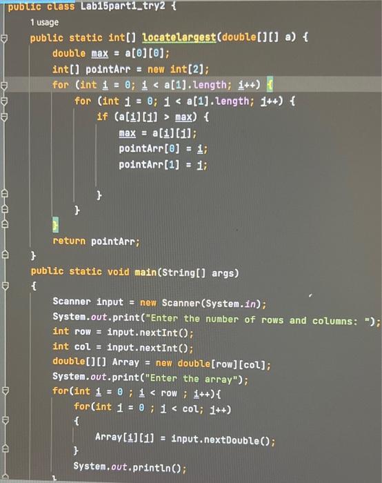 Solved Write the following method that returns the location | Chegg.com