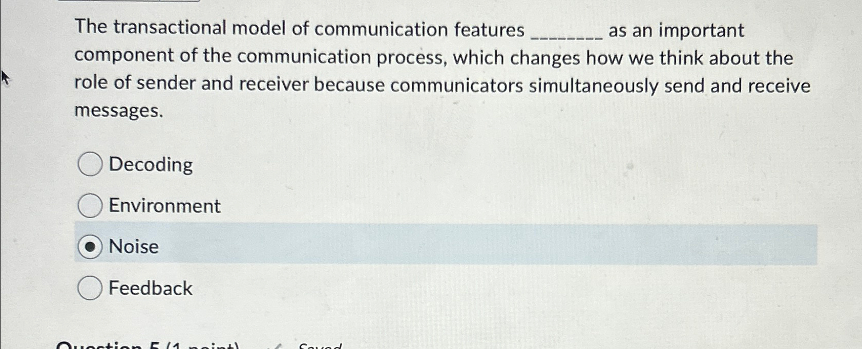 Solved The transactional model of communication features as | Chegg.com