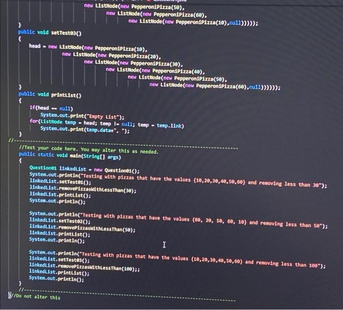 Solved Objective: Using the provided code (Question01.java | Chegg.com