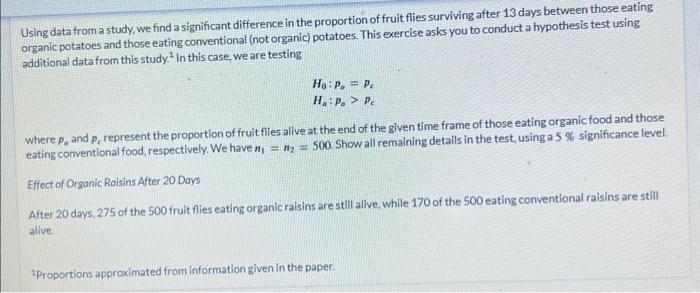 Solved Using data from a study, we find a significant | Chegg.com
