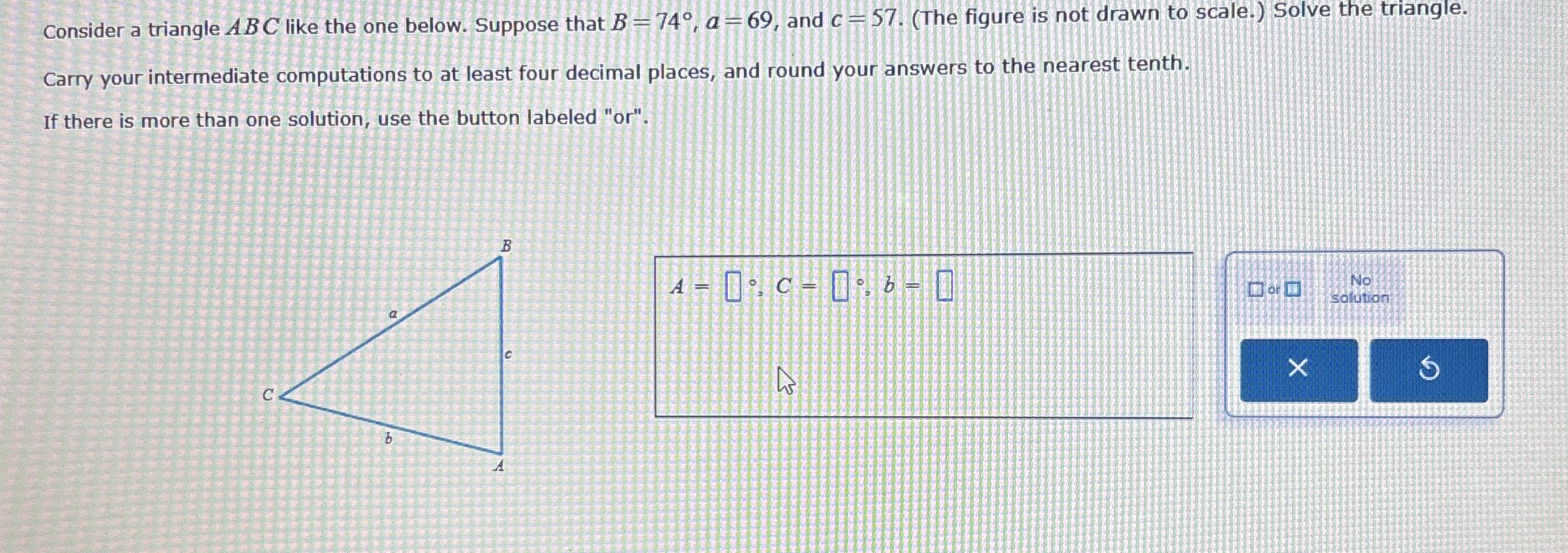 Solved Consider a triangle ABC like the one below. Suppose | Chegg.com