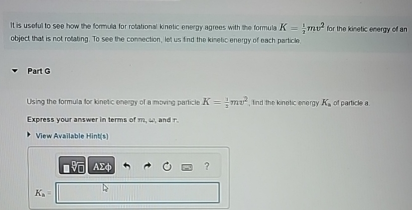 Solved It is useful to see how the formula for rotational | Chegg.com