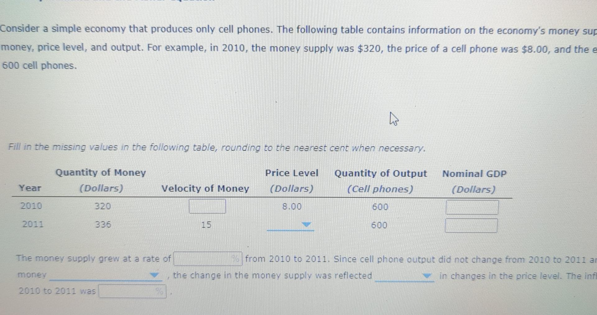 Solved Consider a simple economy that produces only cell | Chegg.com
