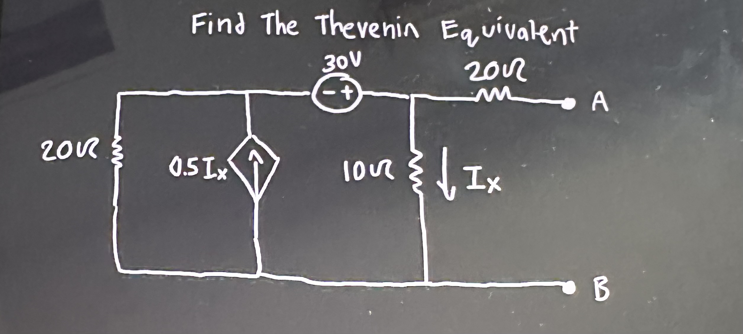 Solved Find The Thevenin Equivalent of The circuit below | Chegg.com