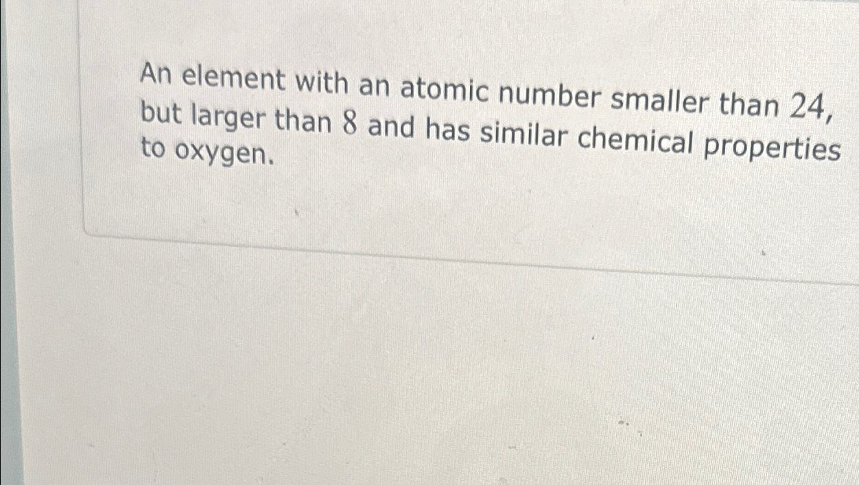 Solved An element with an atomic number smaller than 24 , | Chegg.com