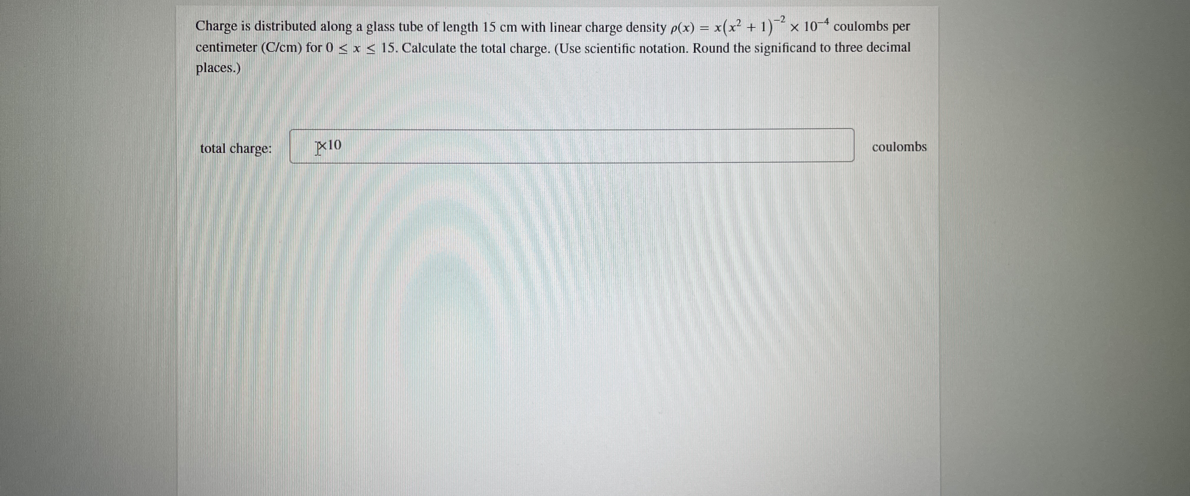Solved Charge is distributed along a glass tube of length | Chegg.com