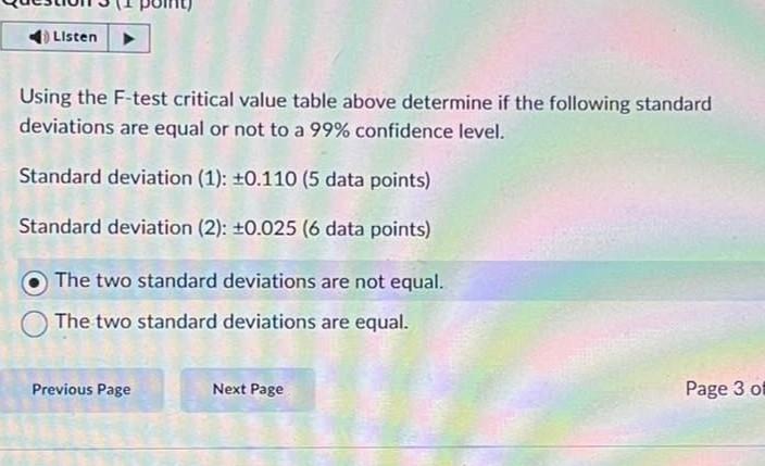Solved Using the F-test critical value table above determine | Chegg.com