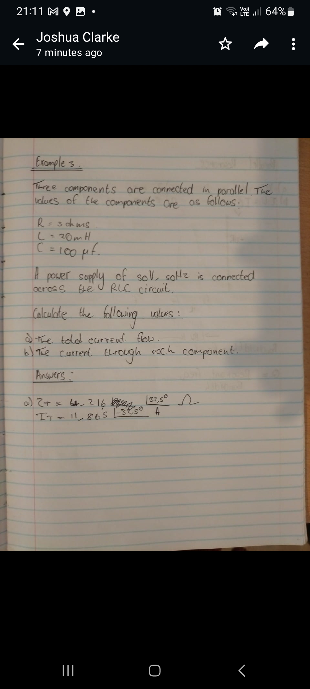 Solved Example 3Three components are connected in parallel. | Chegg.com